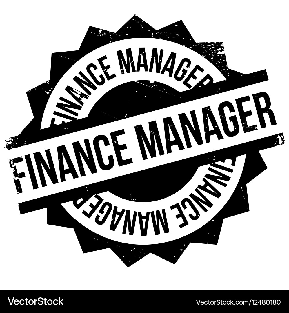 Finance manager rubber stamp Royalty Free Vector Image