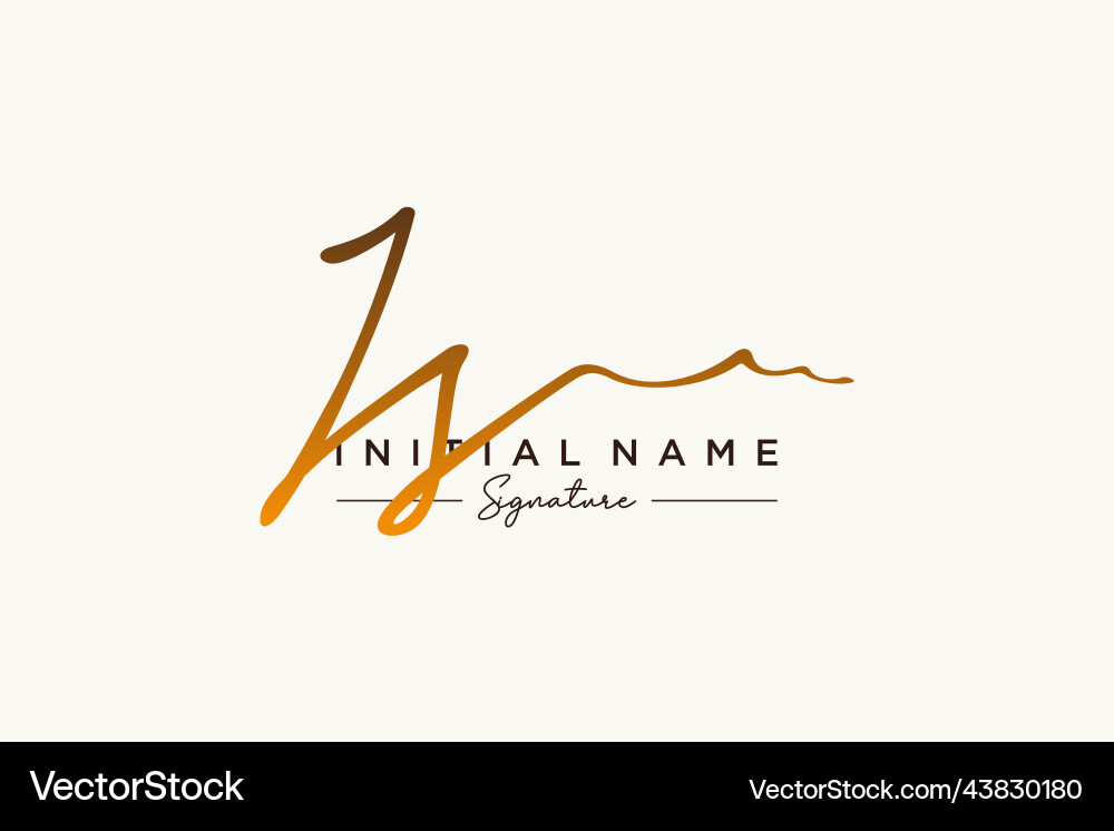 Original js Signatur Logo Vorlage hand gezeichnet Vektorbild