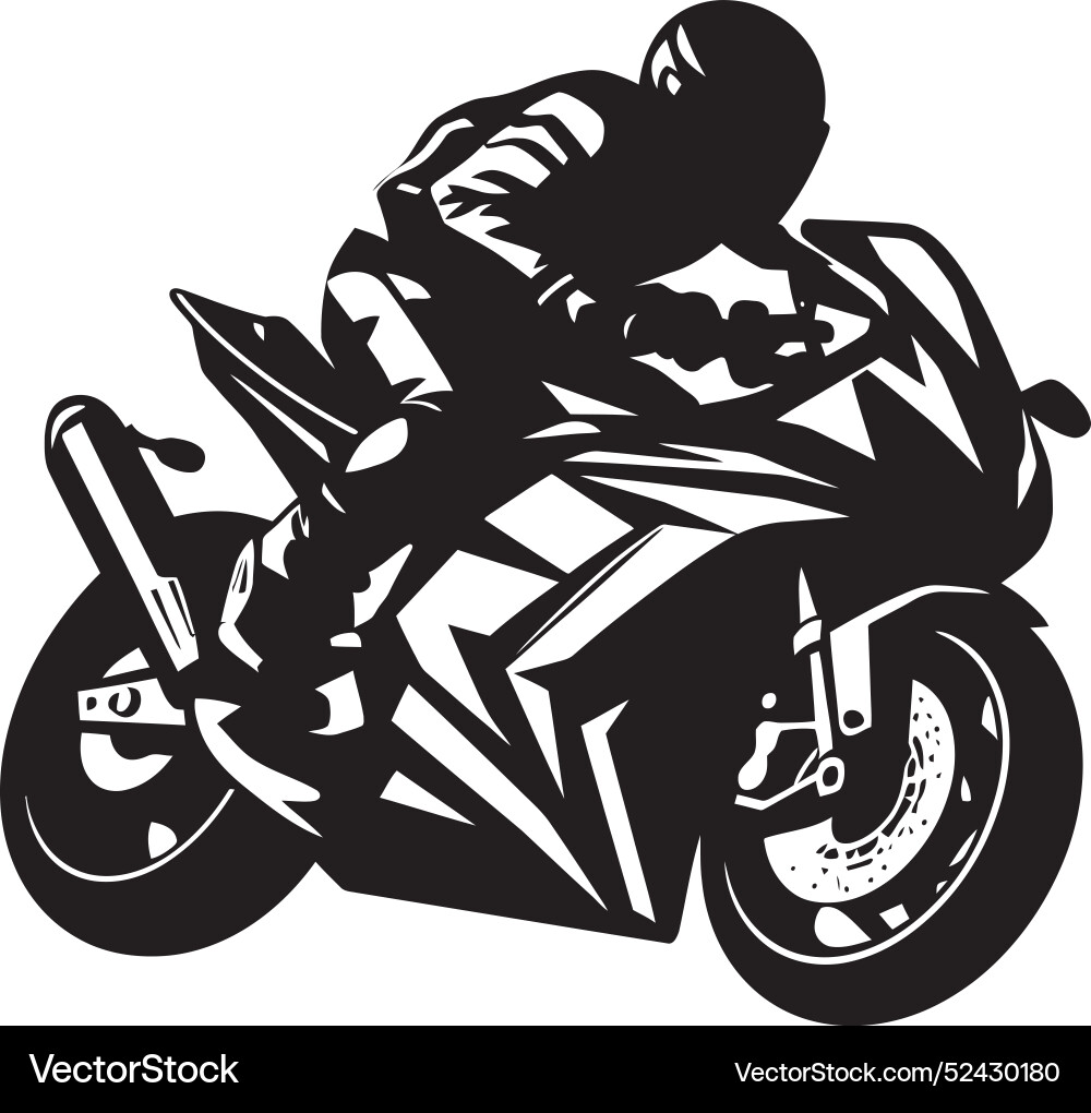 Midnight rider moto icon Royalty Free Vector Image