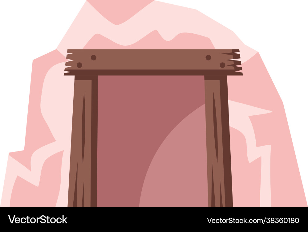 Mine entrance door Royalty Free Vector Image - VectorStock