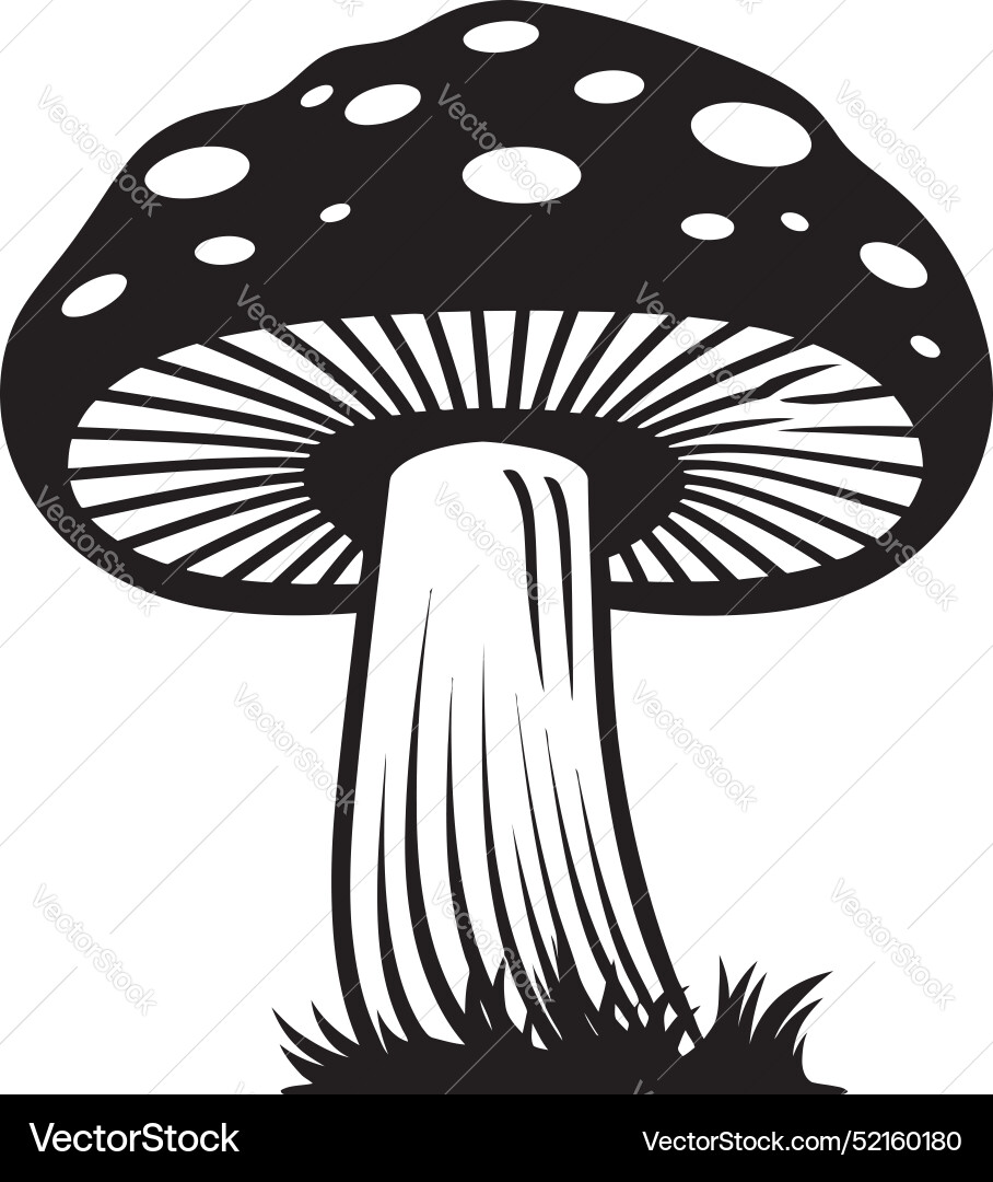 Mycelium muse mushroom logo design spore symphony Vector Image