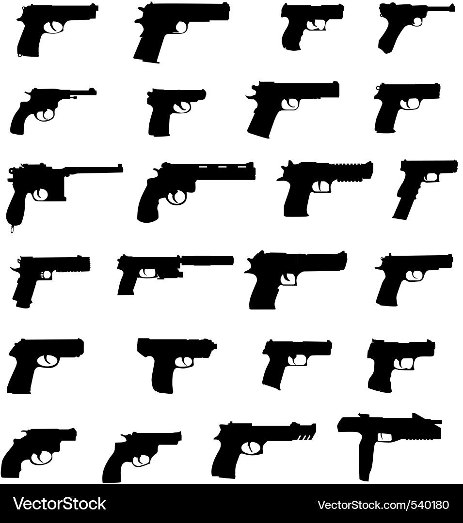 Pistols Royalty Free Vector Image - VectorStock