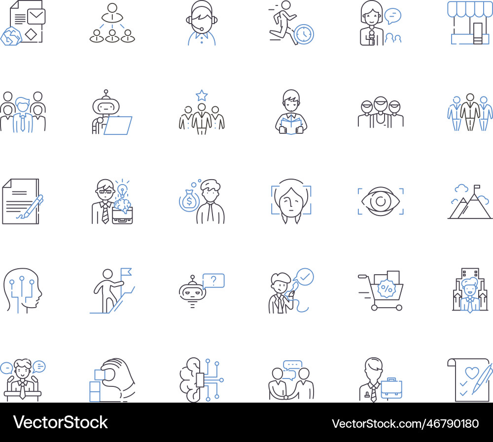 Professional trajectory line icons collection Vector Image
