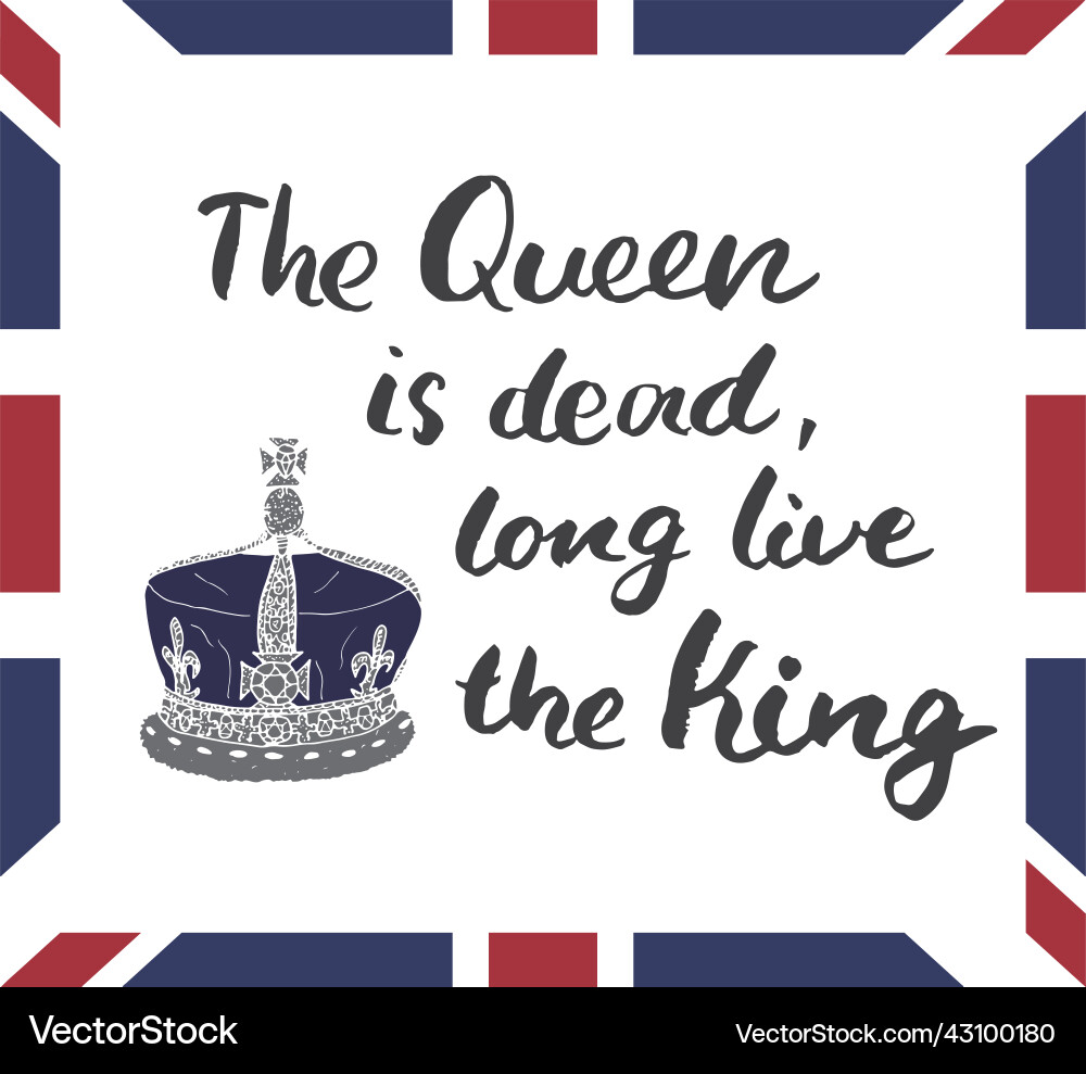 Queen lettering quote with hand drawn crown Vector Image