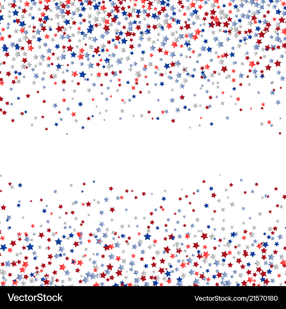 Red White Blue Star Confetti Royalty Free Vector Image