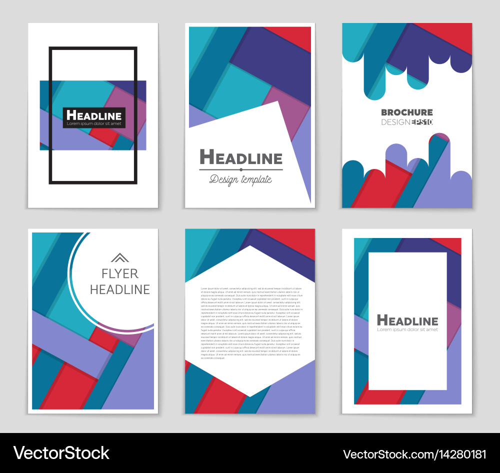 Abstract layout background set for art Royalty Free Vector
