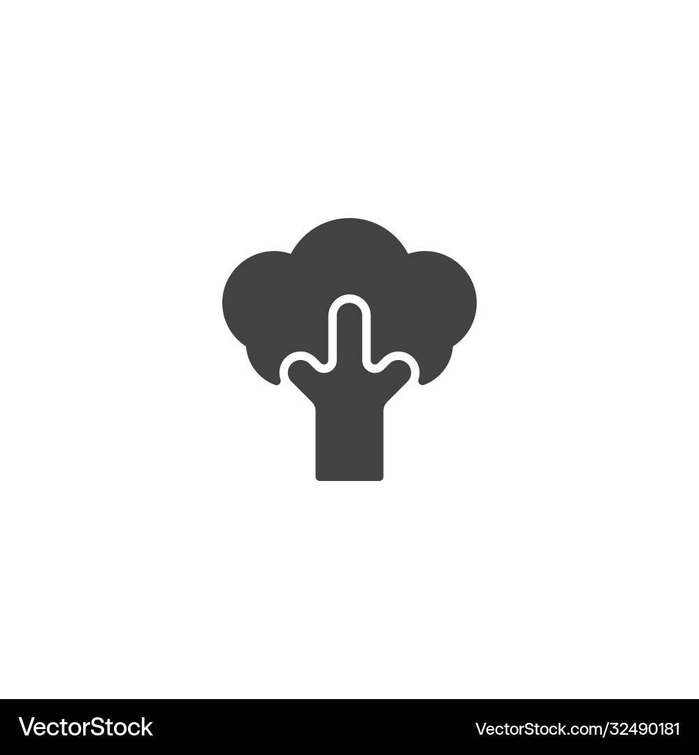 Broccoli vegetable icon Royalty Free Vector Image