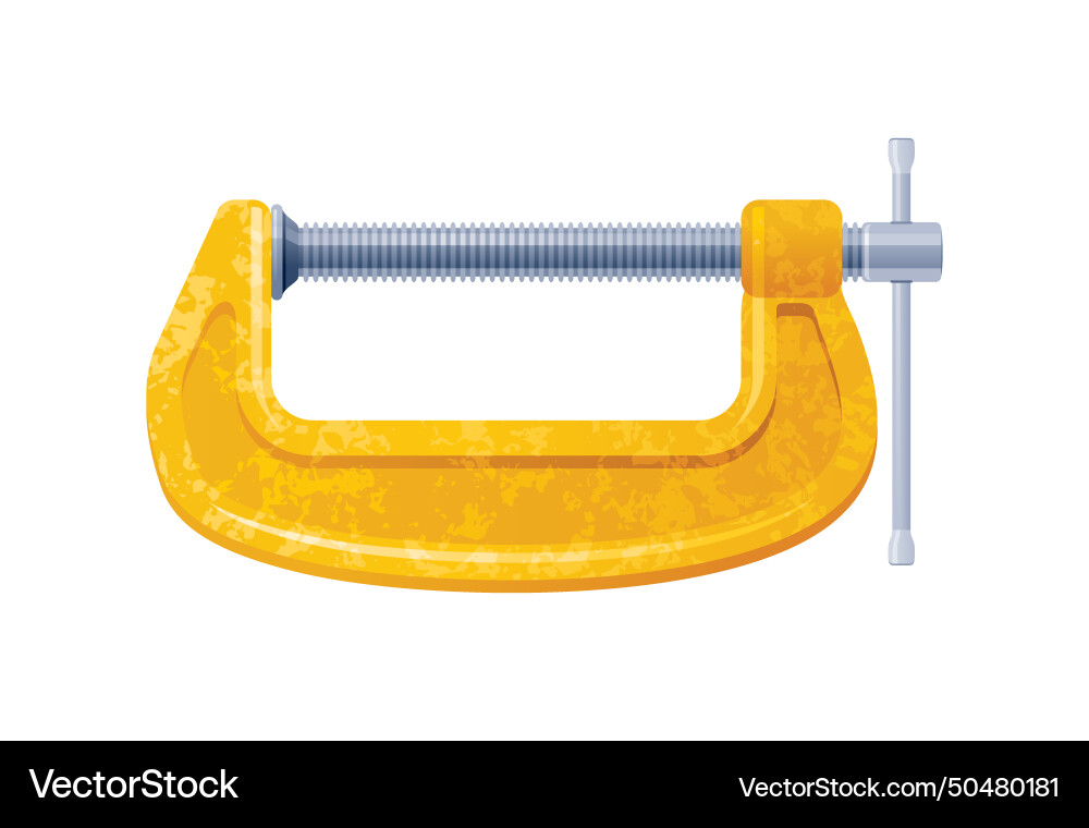 Clamp compress tool vise squeeze Royalty Free Vector Image
