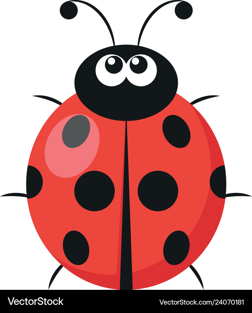 Cute ladybug icon Royalty Free Vector Image - VectorStock