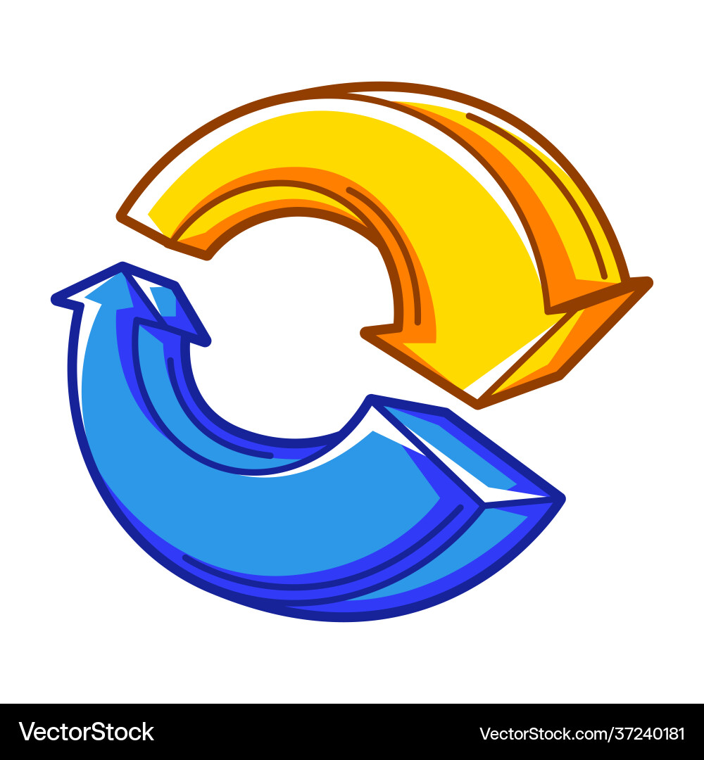 Exchange arrows banking Royalty Free Vector Image