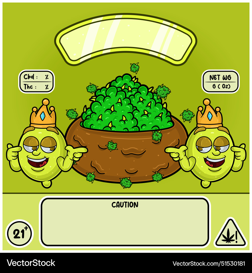 Lemon strain with weedbud in cartoon style – Royalty-Free Vector ...