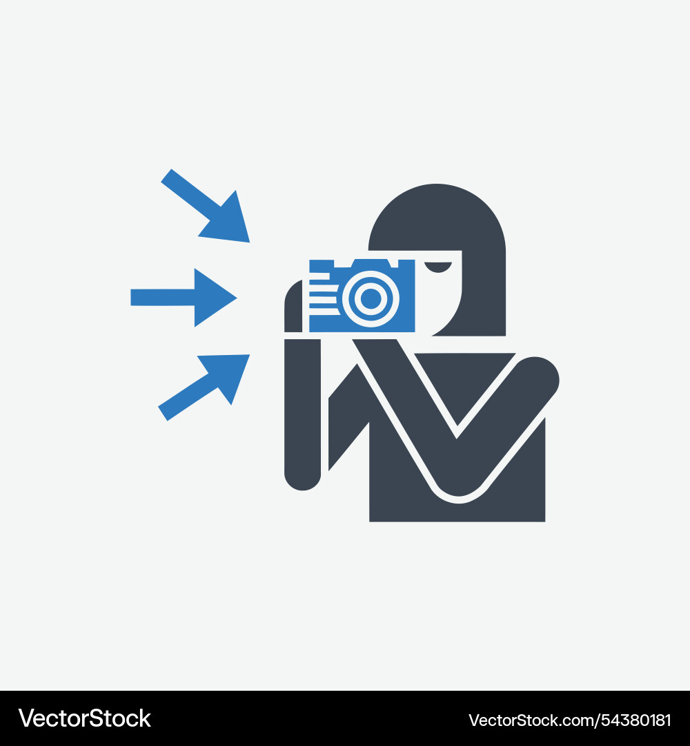 Person taking a photograph icon Royalty Free Vector Image