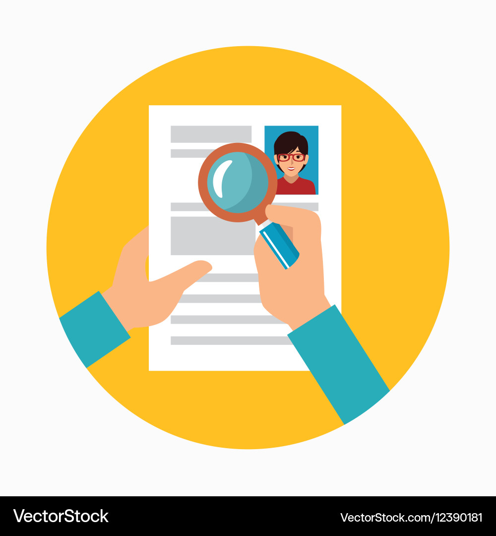Recruitment process concept icon Royalty Free Vector Image