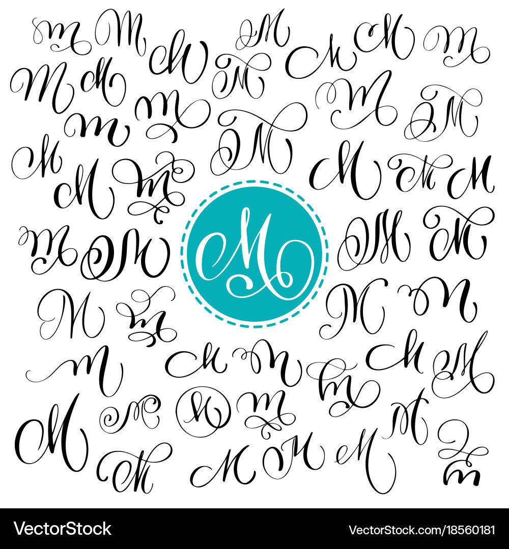 Cursive M Vector Images (54)