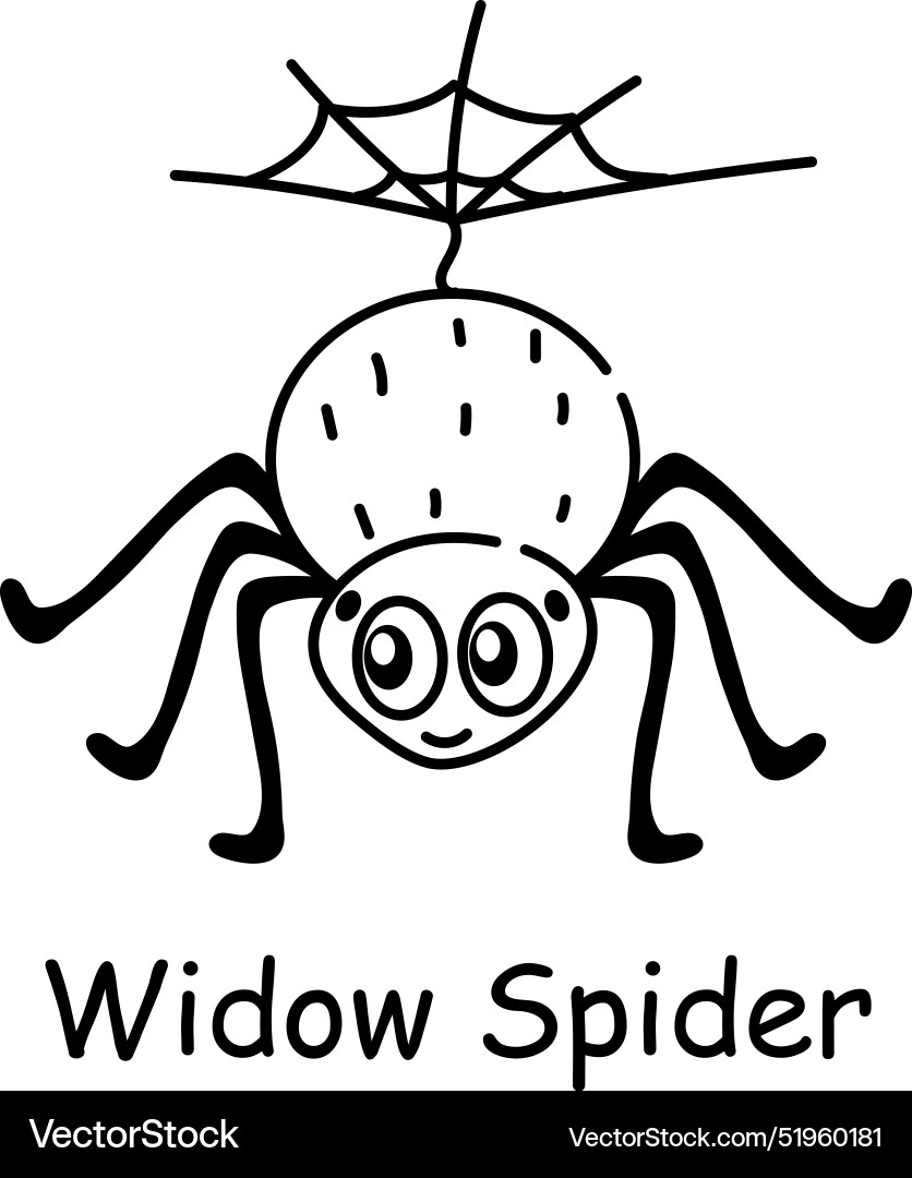 Widow spider Royalty Free Vector Image - VectorStock