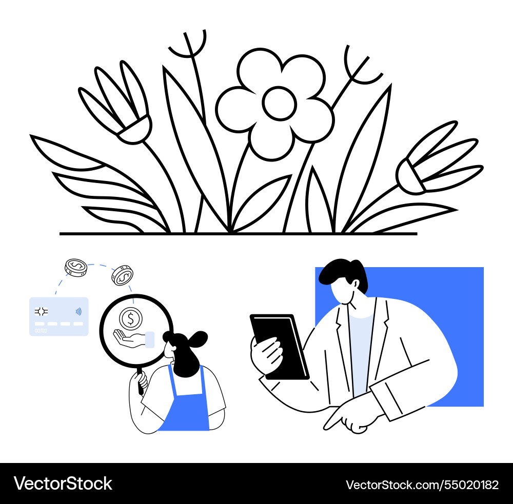 Business interaction and financial transaction Vector Image