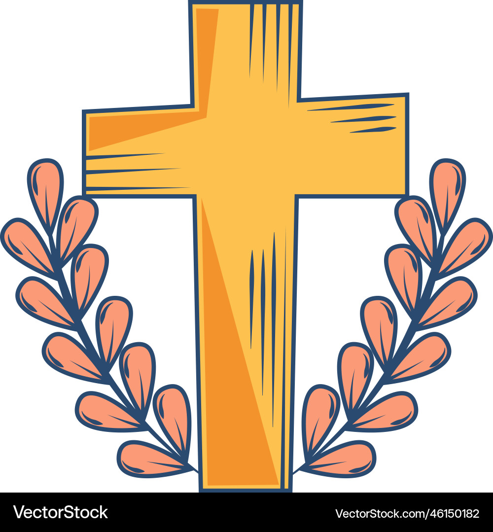 Catholic cross icon Royalty Free Vector Image - VectorStock