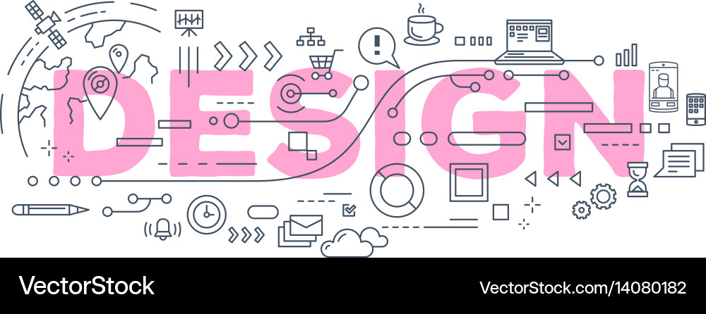 Creative of design word lettering Royalty Free Vector Image