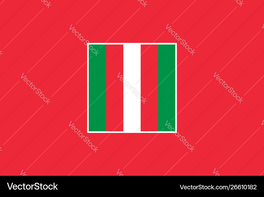 Flag oranjestad in republic aruba Royalty Free Vector Image