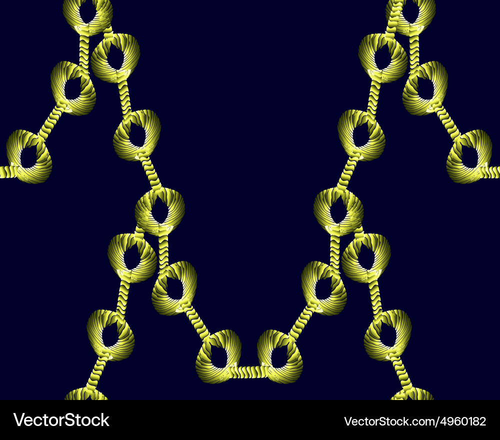 Gold chain pattern Royalty Free Vector Image - VectorStock