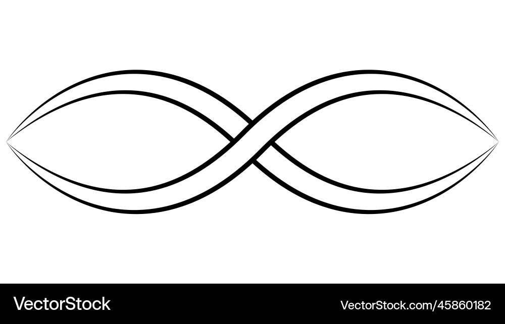 Infinity emblem limitless stroke eternal Vector Image