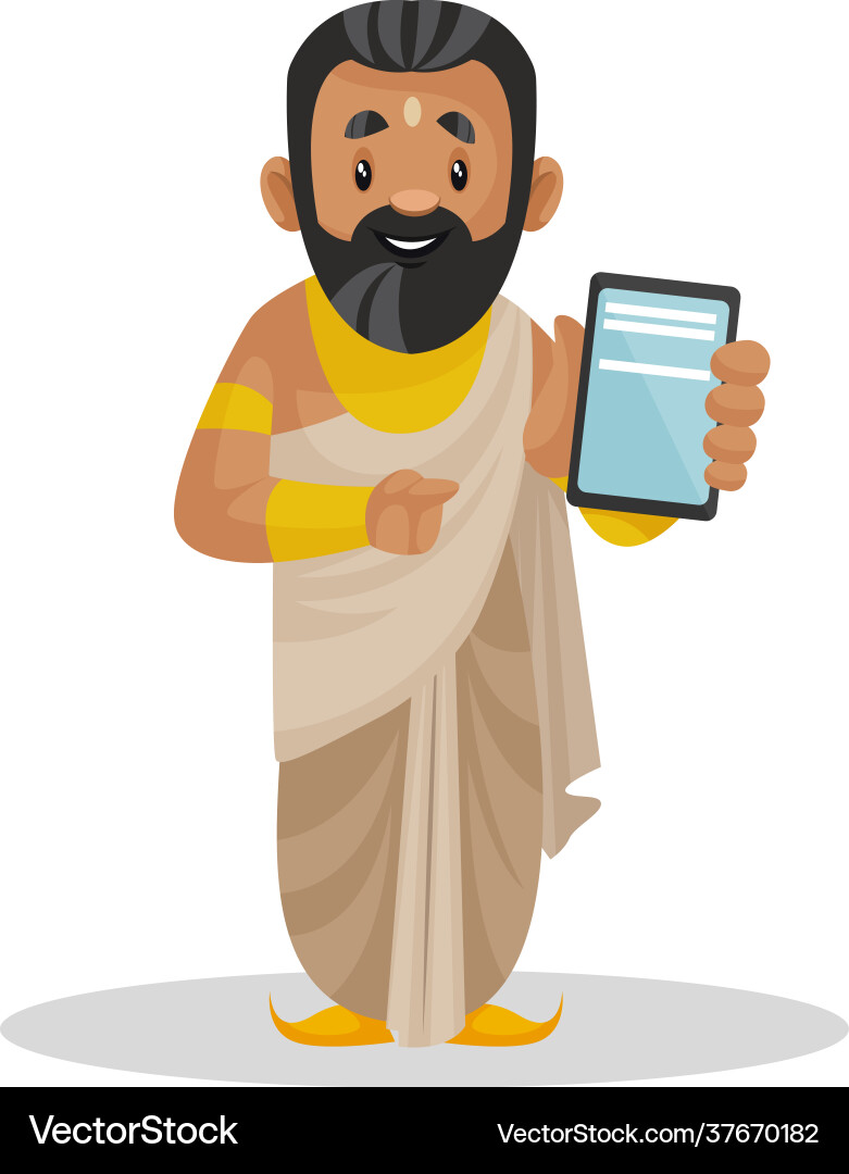 King janaka cartoon character Royalty Free Vector Image