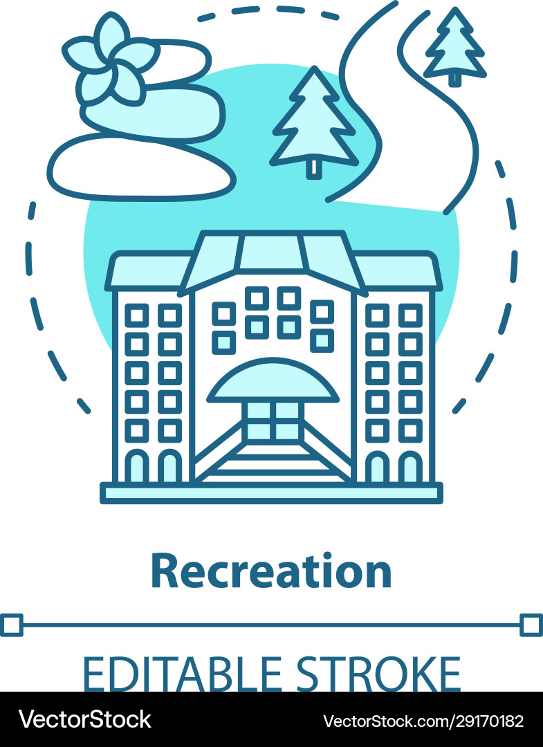 Recreation blue concept icon urban and outdoors Vector Image