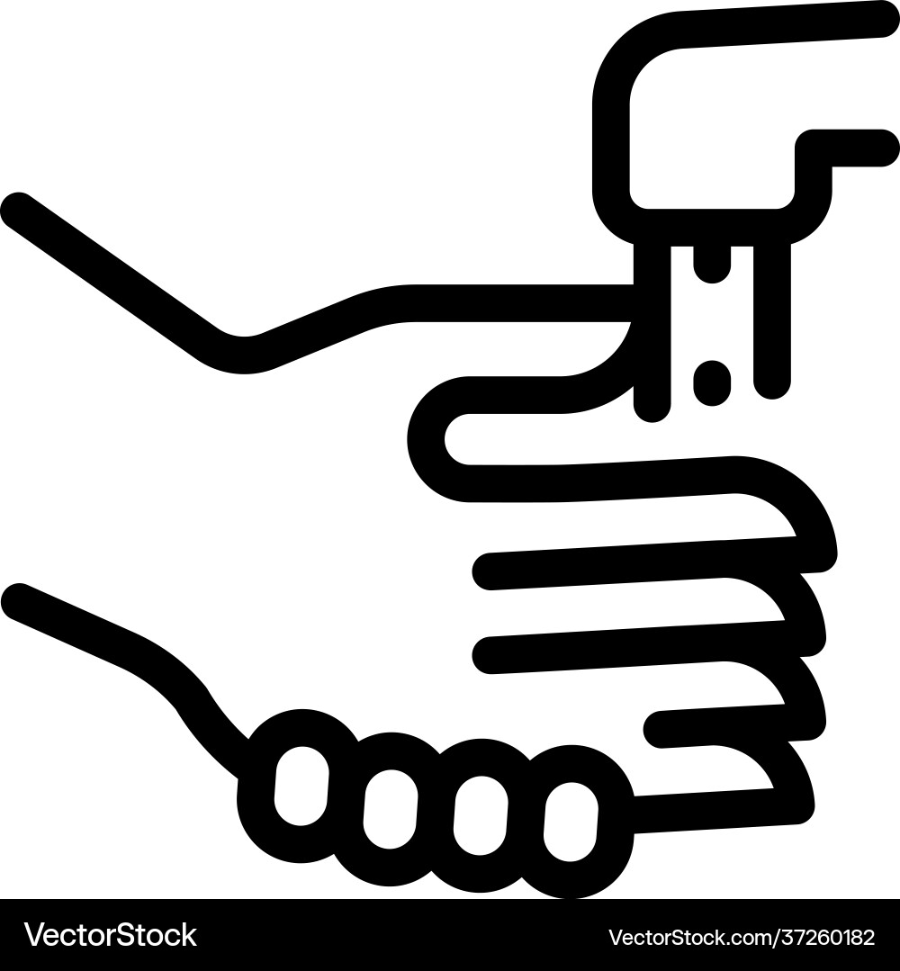Rinse hands Royalty Free Vector Image - VectorStock