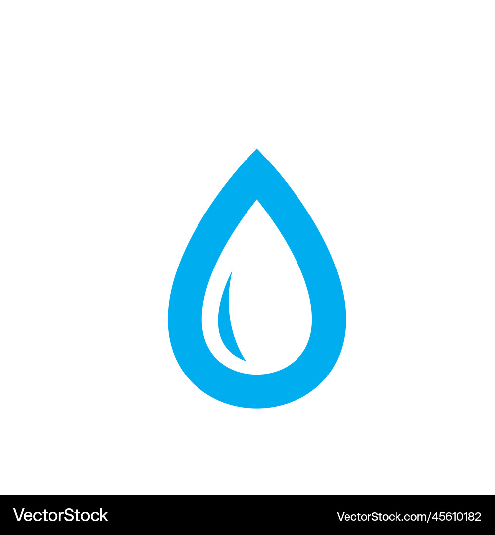 Water drop icon design Royalty Free Vector Image