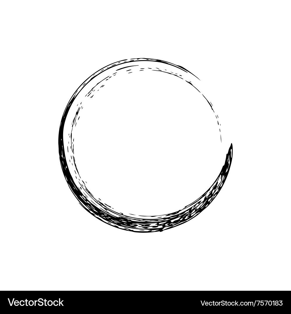 Circle grunge ink spot background Royalty Free Vector Image