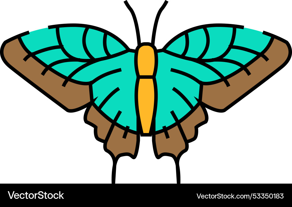 Eastern tiger swallowtail summer icon color Vector Image