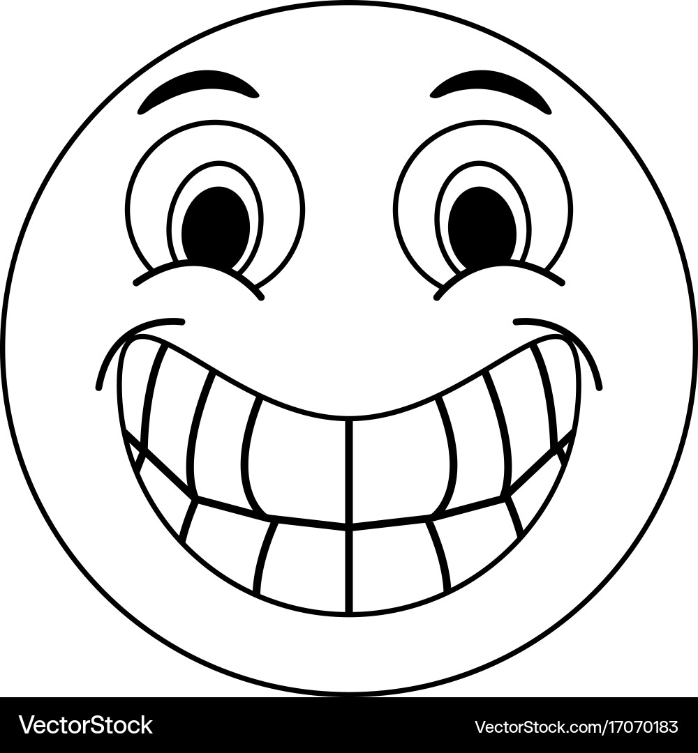 Happy grin emoji Instant Messaging-Symbol imag Vektorbild