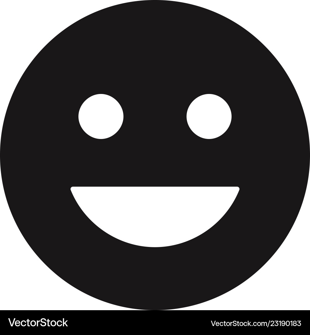 Happy smile icon Royalty Free Vector Image - VectorStock