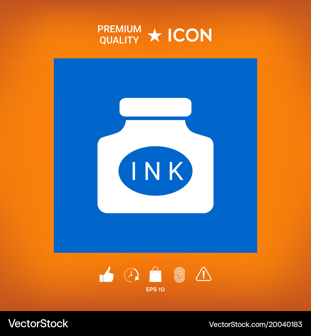 Ink bottle icon Royalty Free Vector Image - VectorStock