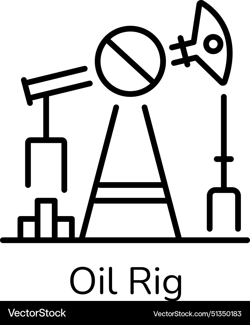 Oil rig Royalty Free Vector Image - VectorStock