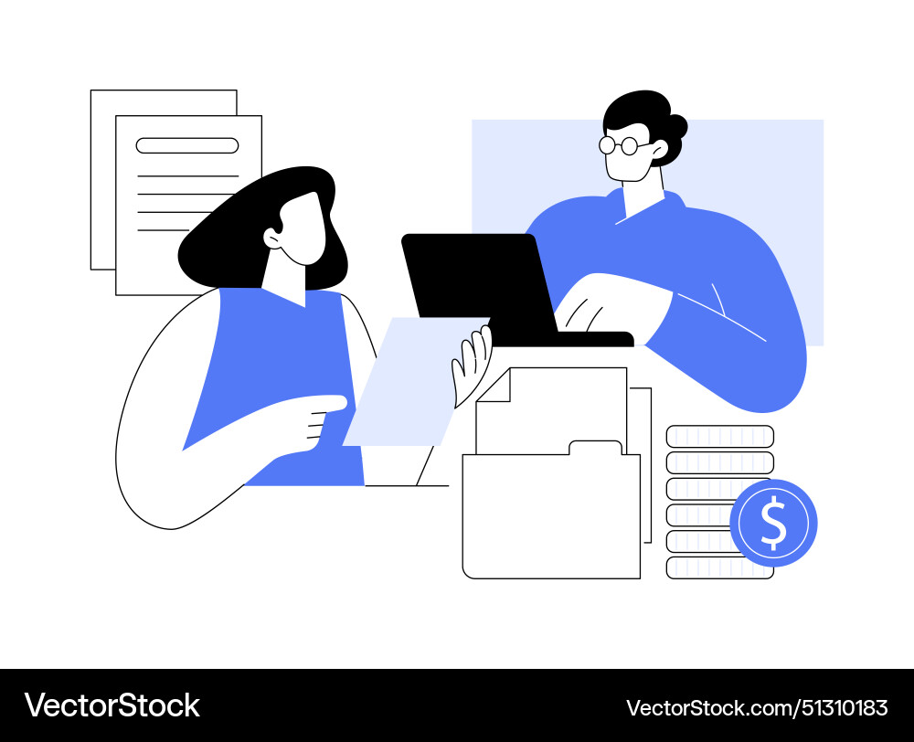 Personal bank assistant isolated cartoon Vector Image