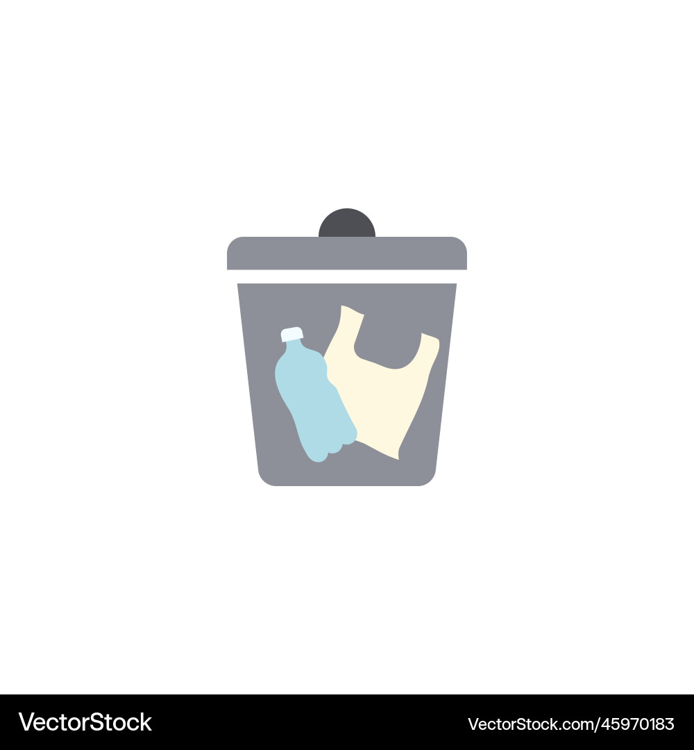 Plastic trash creative icon from recycling icons – Free Vector ...