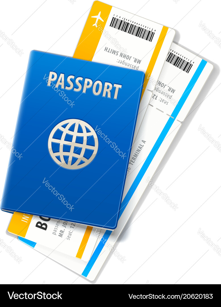 Travel documents passport Royalty Free Vector Image