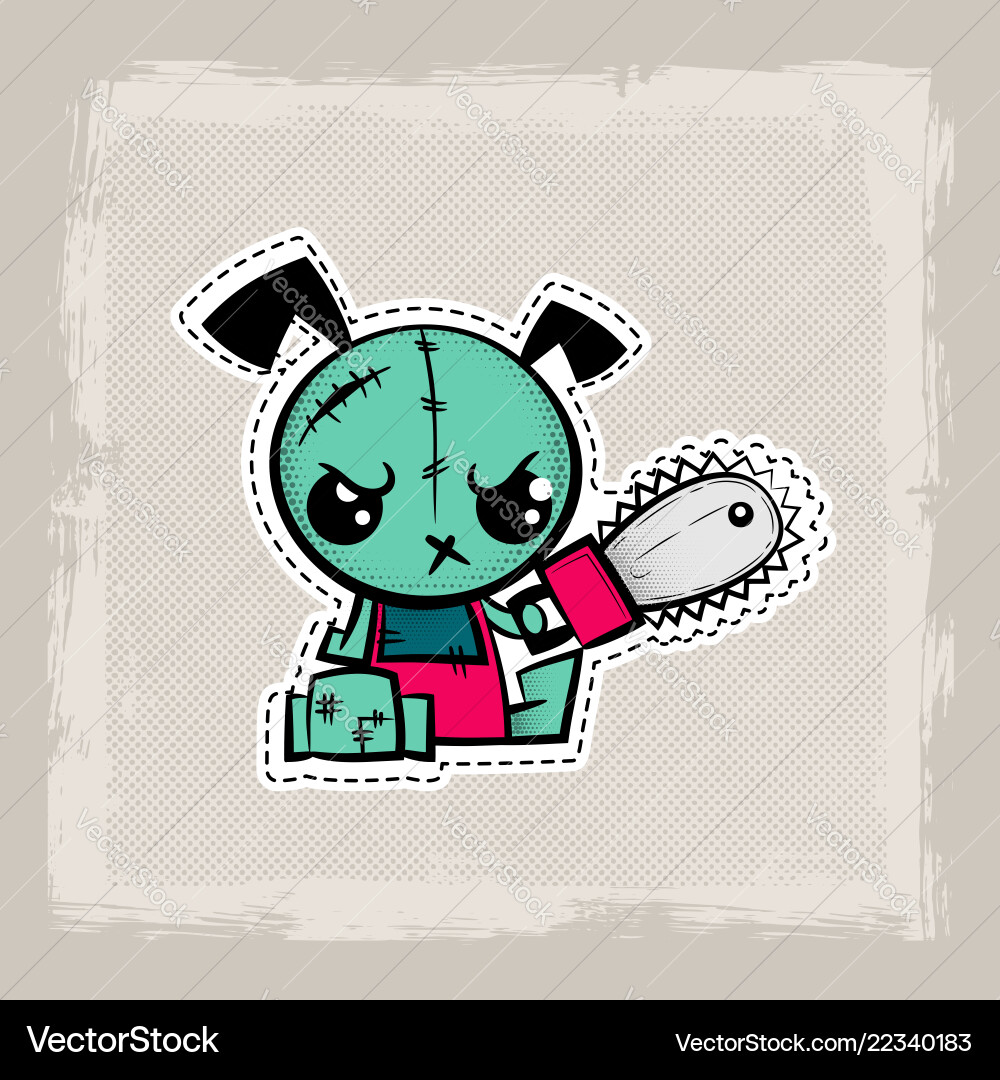 Zombie Stitch Puppy - Voodoo Doll Royalty Free Vector Image