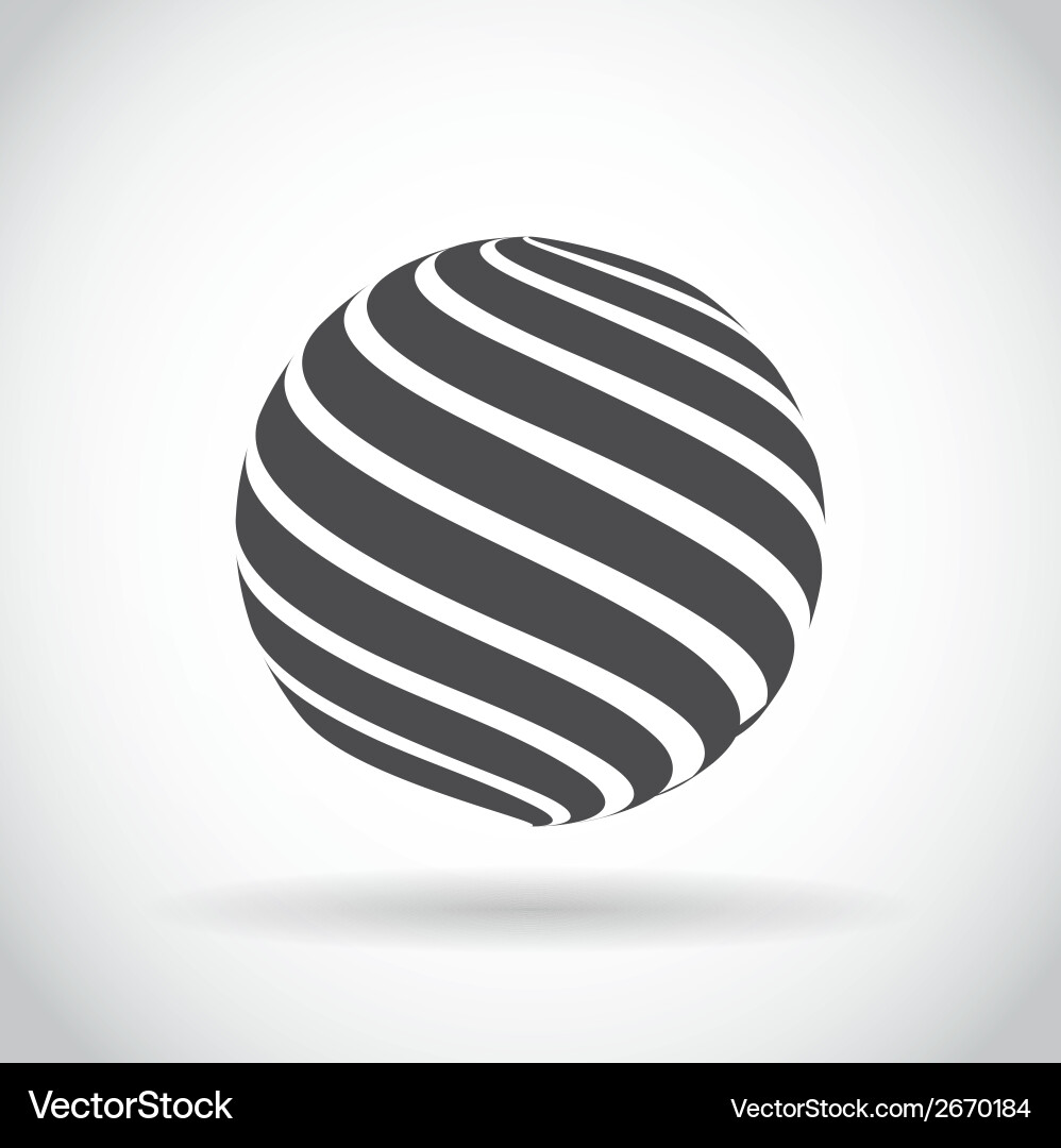 Abstrakte Wirbelkugel Kugel Symbol Lizenzfreies Vektorbild
