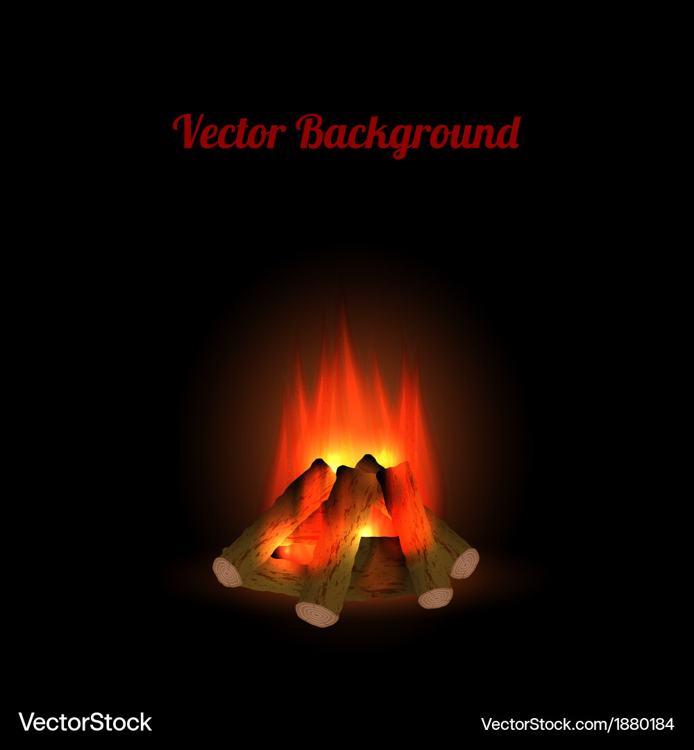 Bonfire background Royalty Free Vector Image - VectorStock