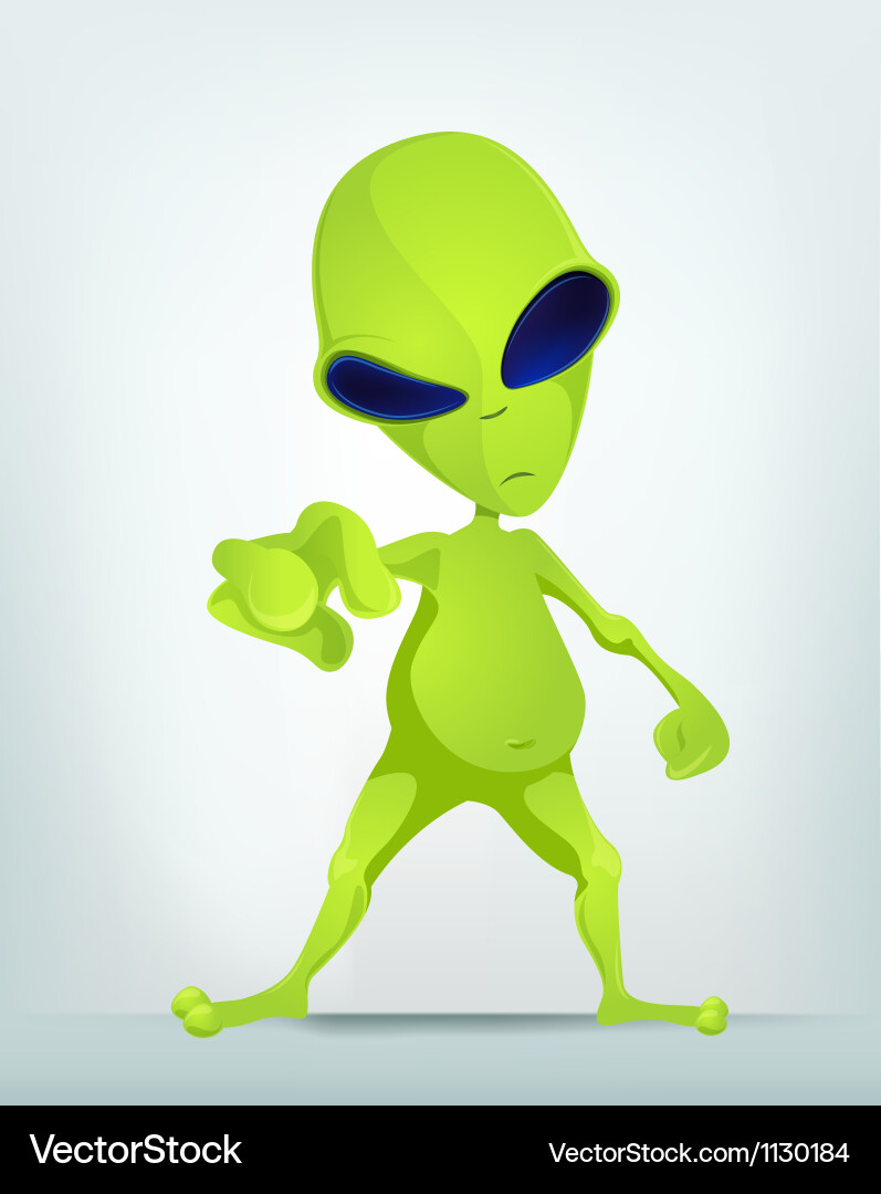 Cartoon Alien Character Royalty Free Vector Image