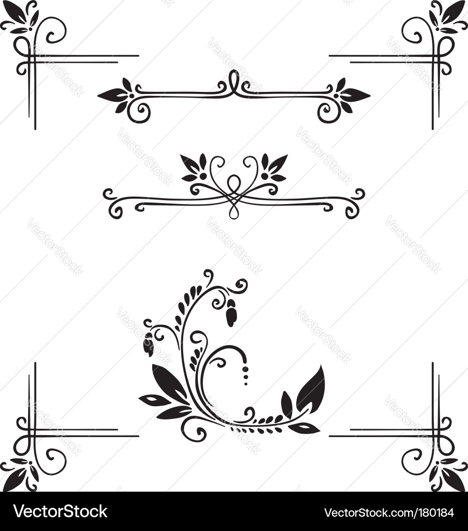 Decor elements Royalty Free Vector Image - VectorStock