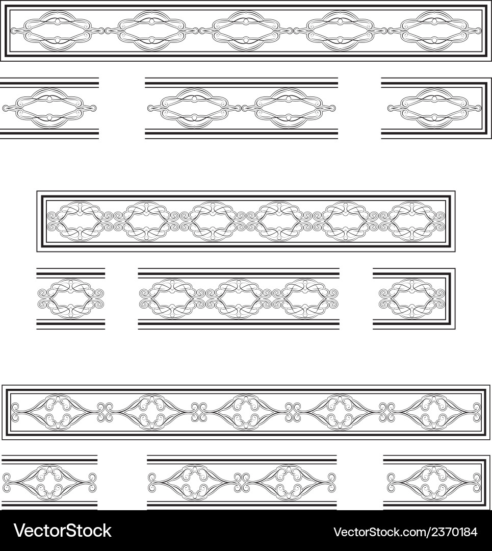 Decorative bands Royalty Free Vector Image - VectorStock