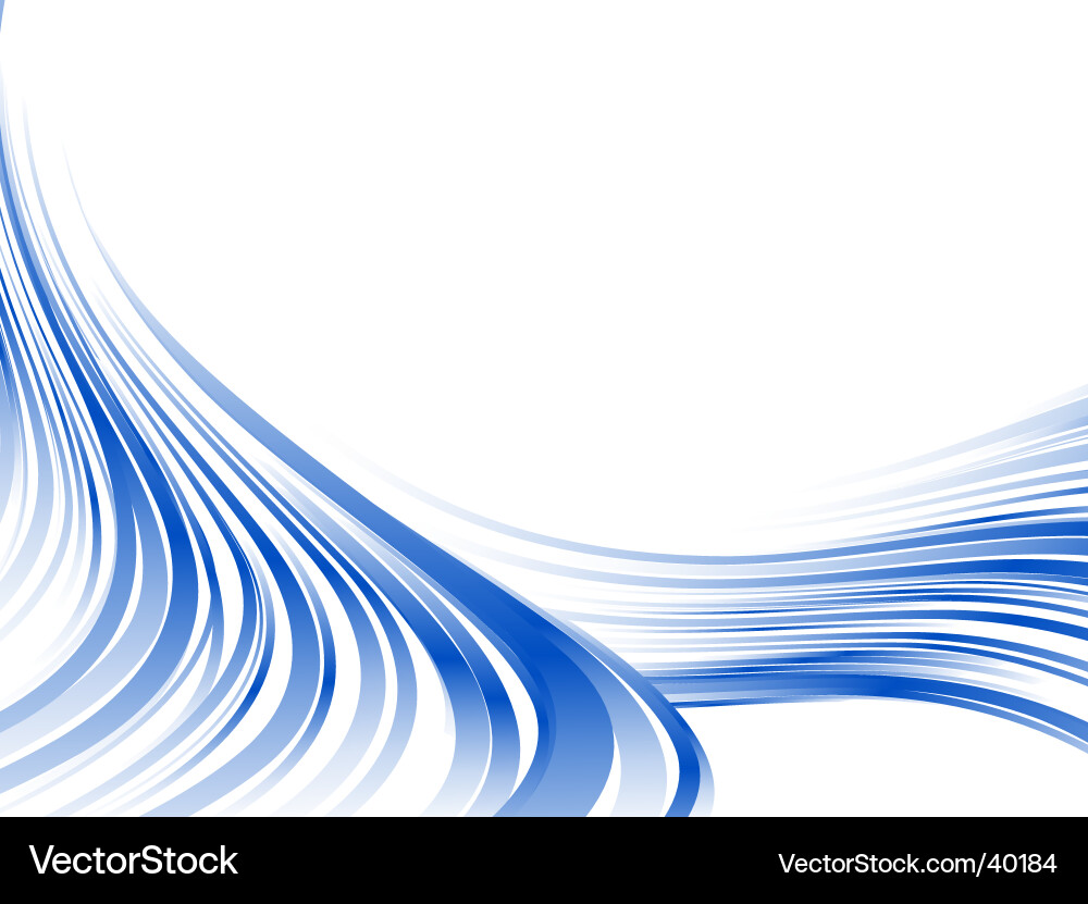 Dynamic Blue Lines Wave Royalty Free Vector Image