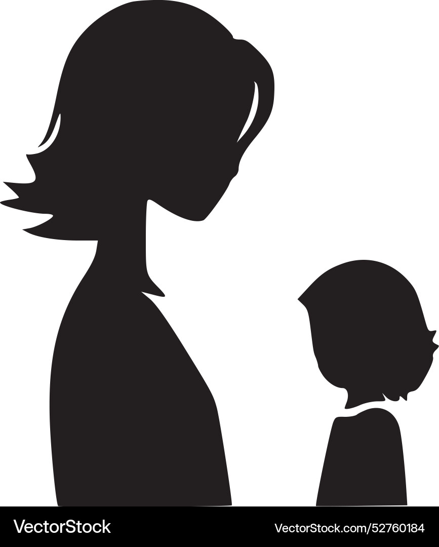 Mom - black and white isolated icon Royalty Free Vector
