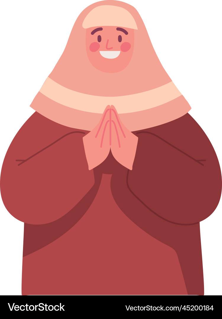 Muslim Woman Praying Royalty Free Vector Image