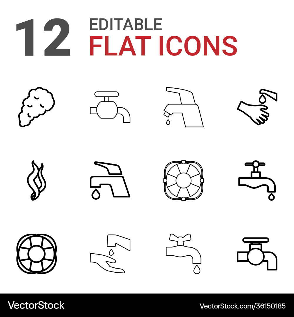 12 flow icons Royalty Free Vector Image - VectorStock