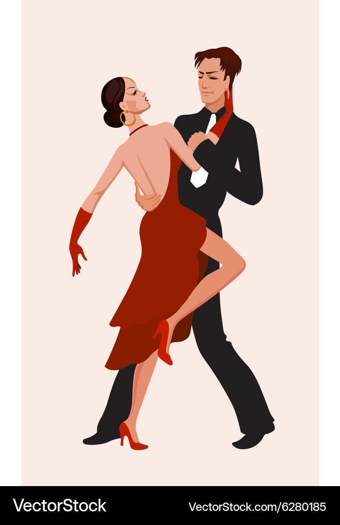 Abstract dancing couple Royalty Free Vector Image