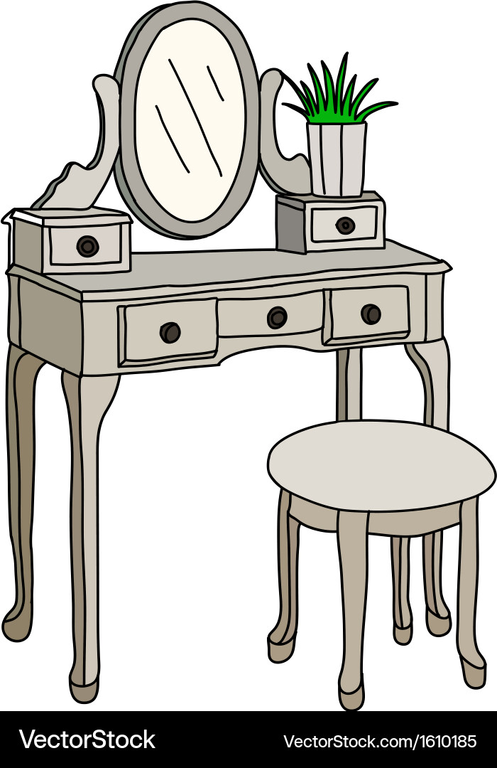Dressing table Royalty Free Vector Image - VectorStock